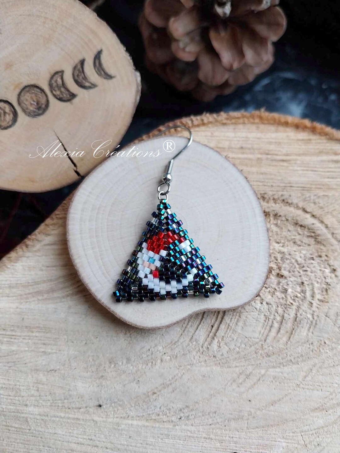 Little 3d Peyote Triangle Pattern, 11 Rows , Christmas Moon. Christmas ...