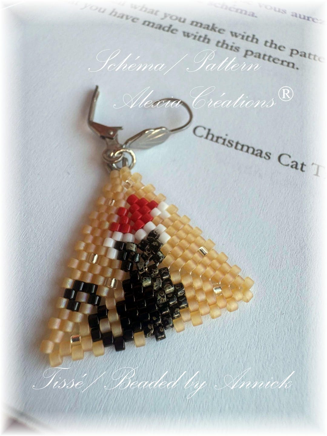 Little 3d Peyote Triangle Pattern, 11 Rows , Christmas Cat. - Etsy