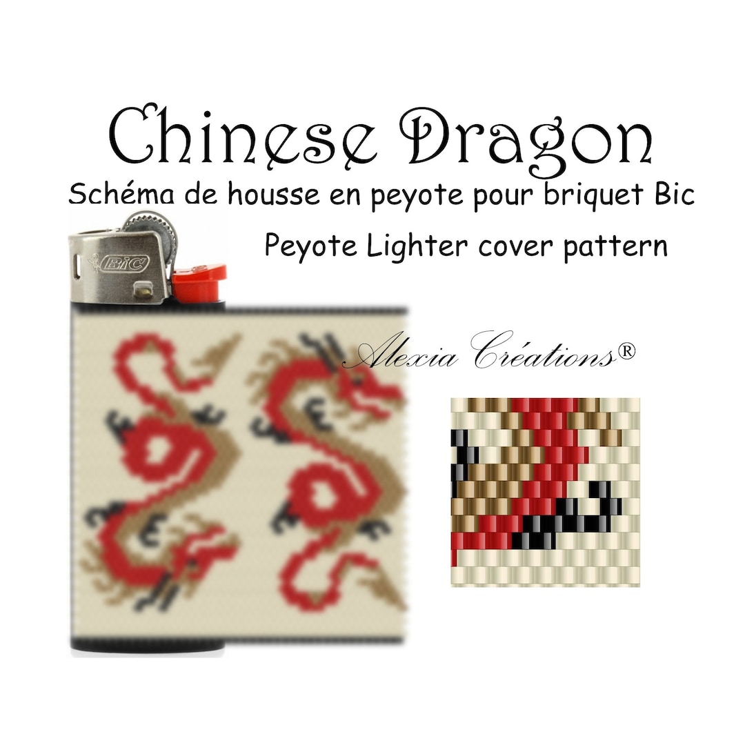 Peyote Bic Lighter Cover - Dragon - Etsy