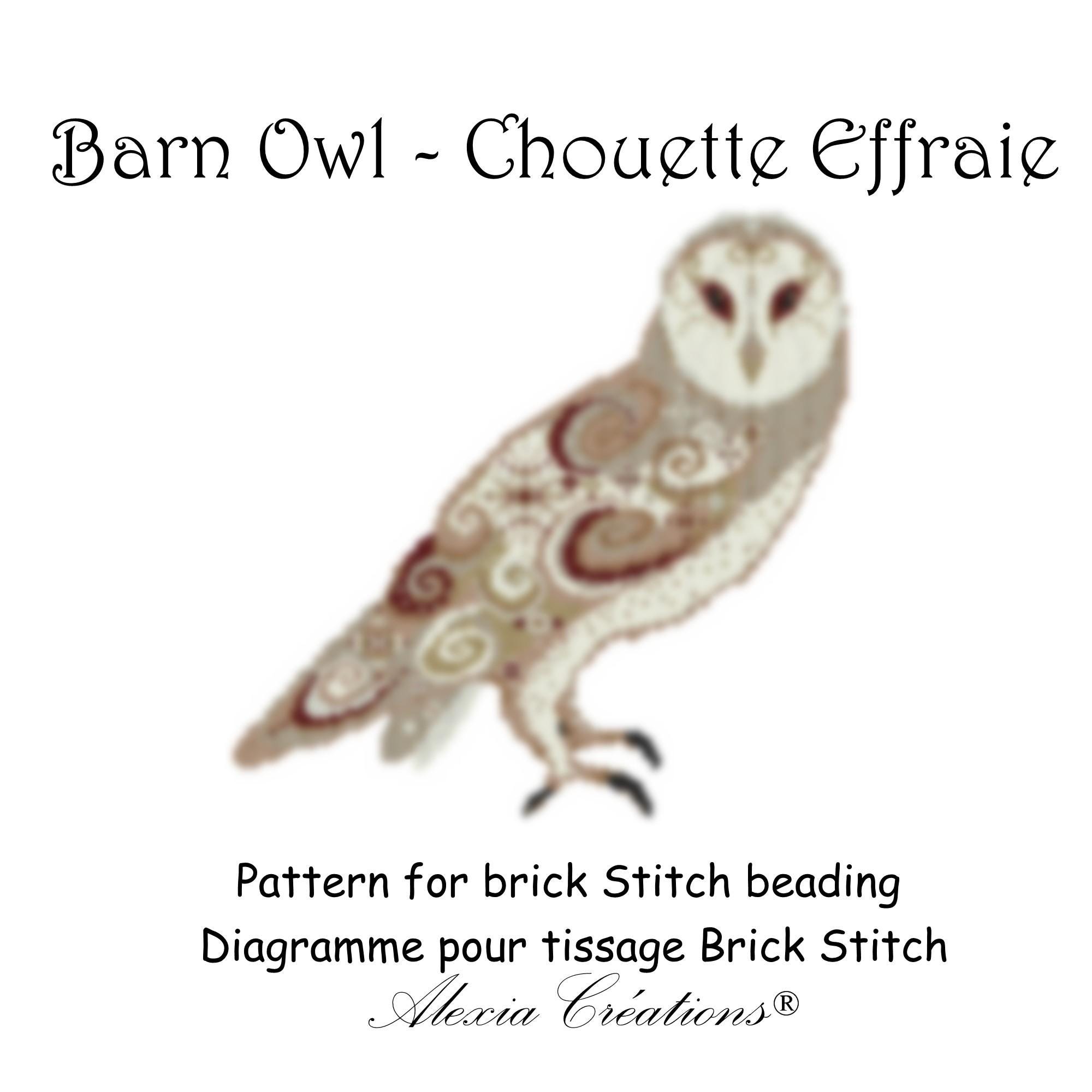 Brick Stitch Pattern . Barn Owl - Etsy