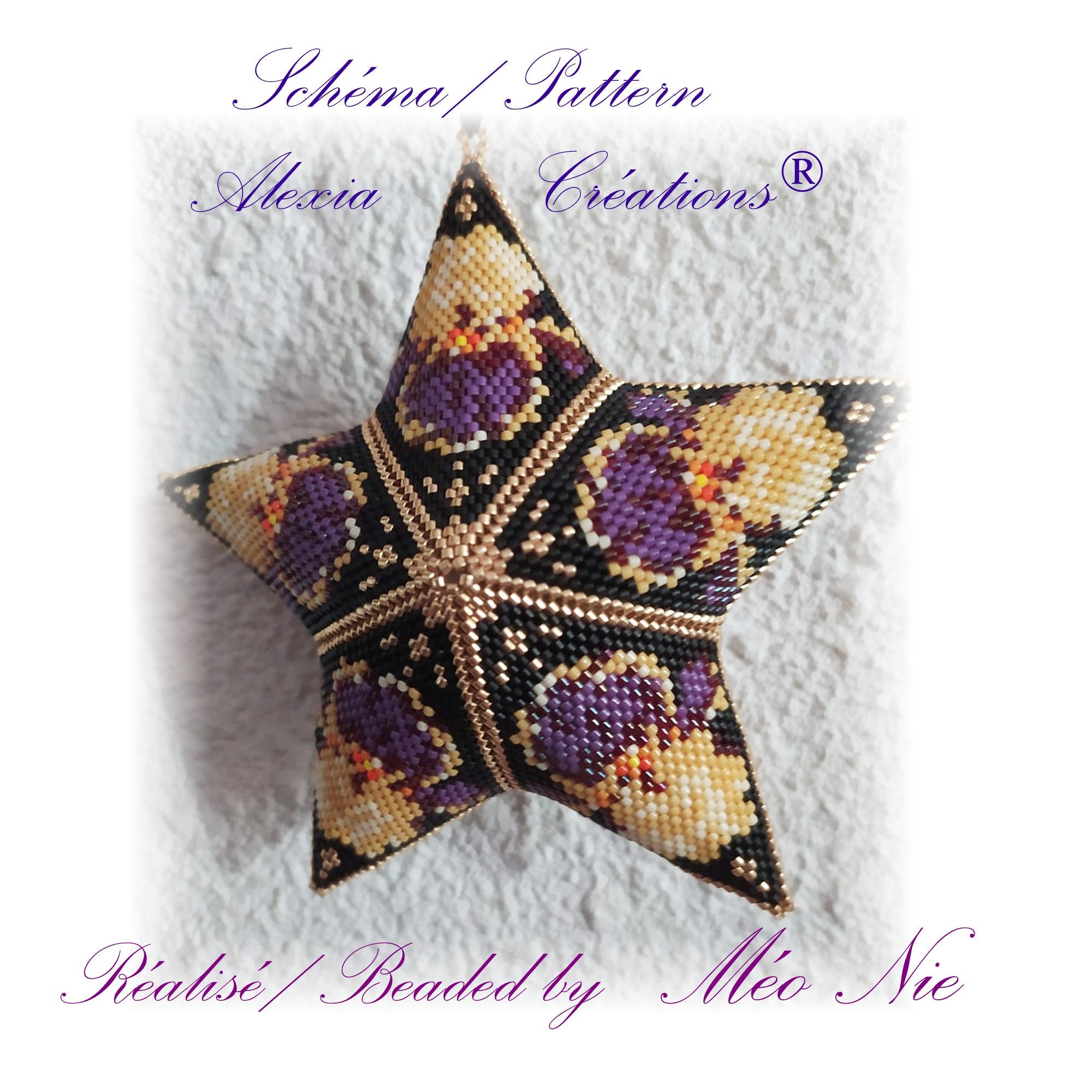 3d Peyote Star Pattern Iris - Etsy