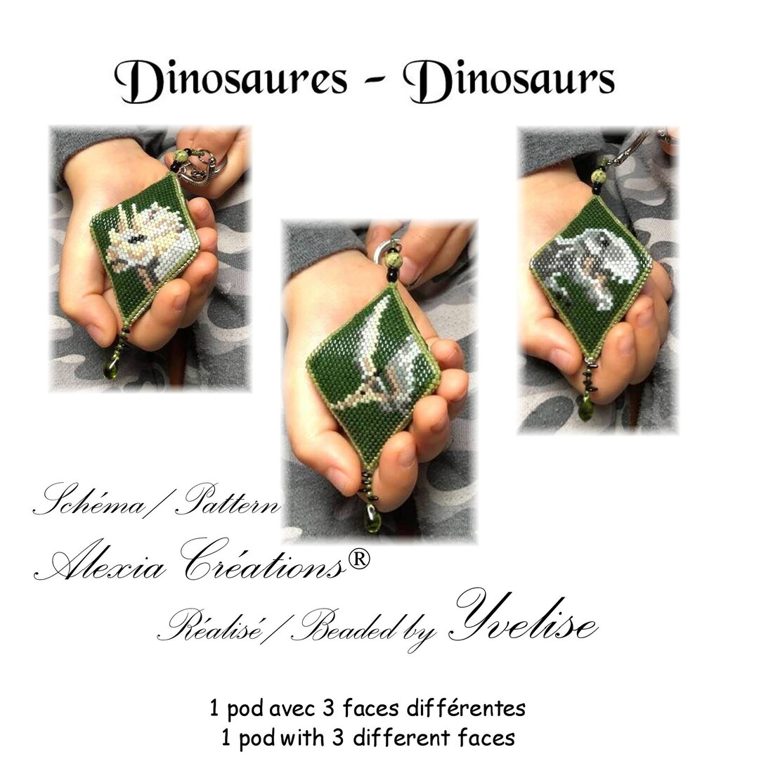 3d Peyote Pod Pattern - Dinosaurs - Etsy