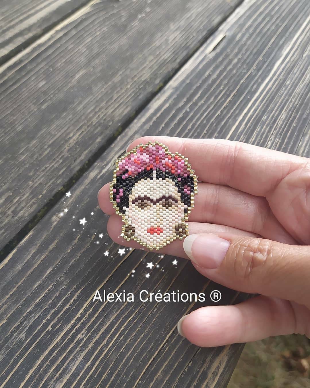 Grid for Bead Weaving in Brick Stitch or Peyote. Frida Kahlo - Etsy