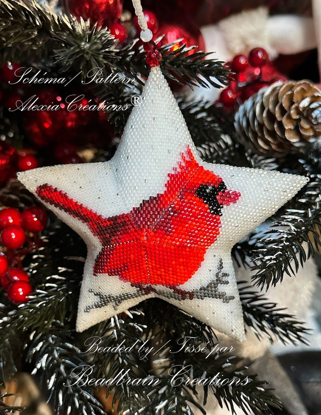 3d Peyote Star Pattern - Cardinal Design - Downloadable Pdf File - Etsy