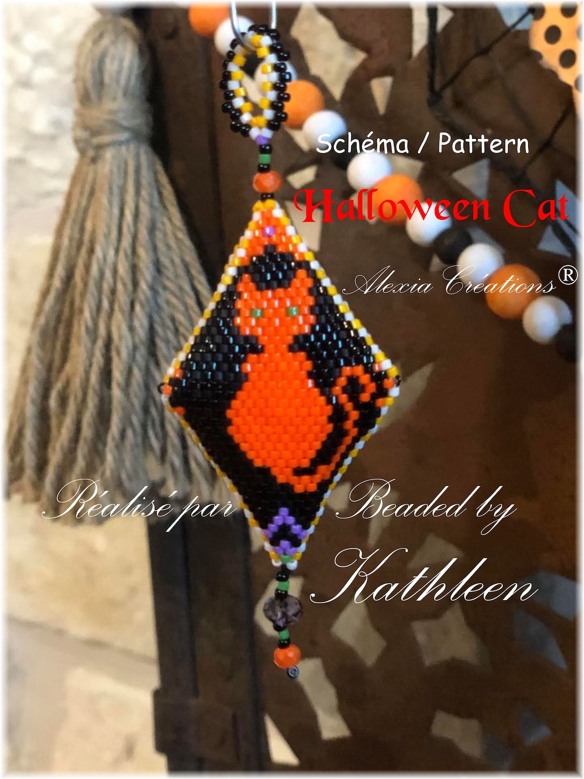 3d Peyote Pod Pattern - Halloween Cat - Etsy