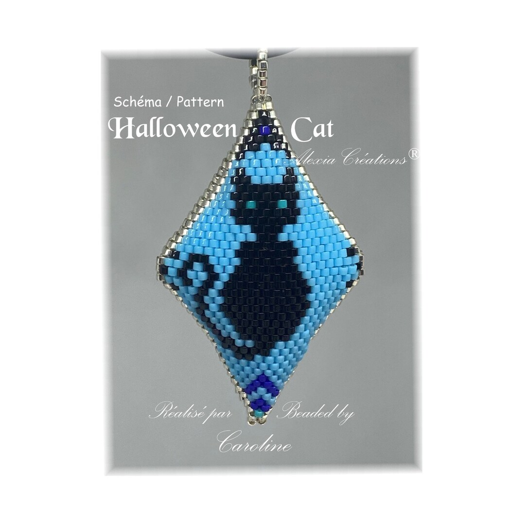 3d Peyote Pod Pattern Halloween Cat - Etsy