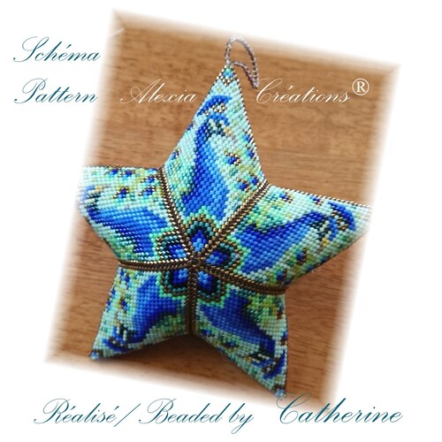 Beading Pattern 3D Star in Peyote Stitch Beadwoven Star - Etsy
