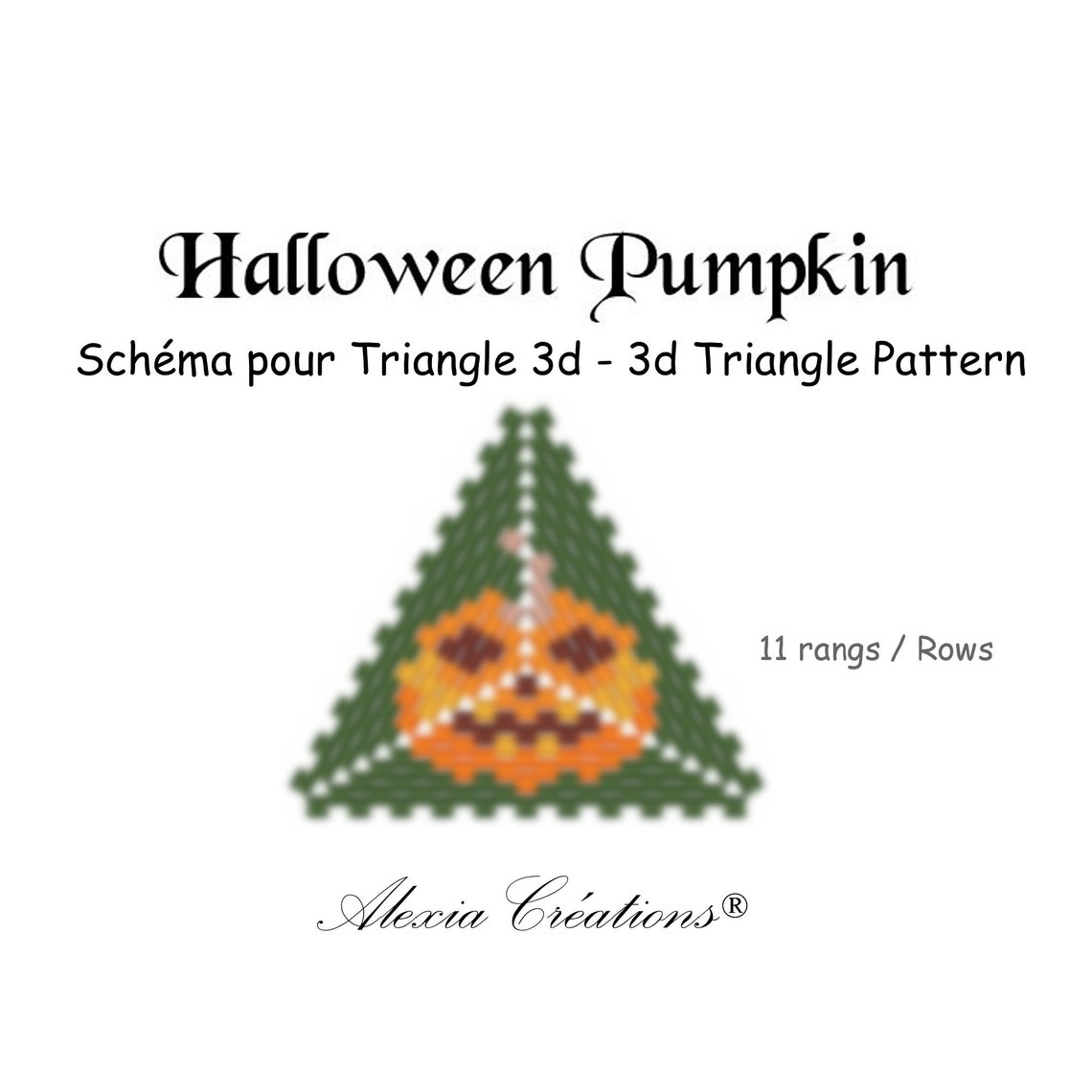 Little 3d Peyote Triangle Pattern 11 Rows Halloween - Etsy