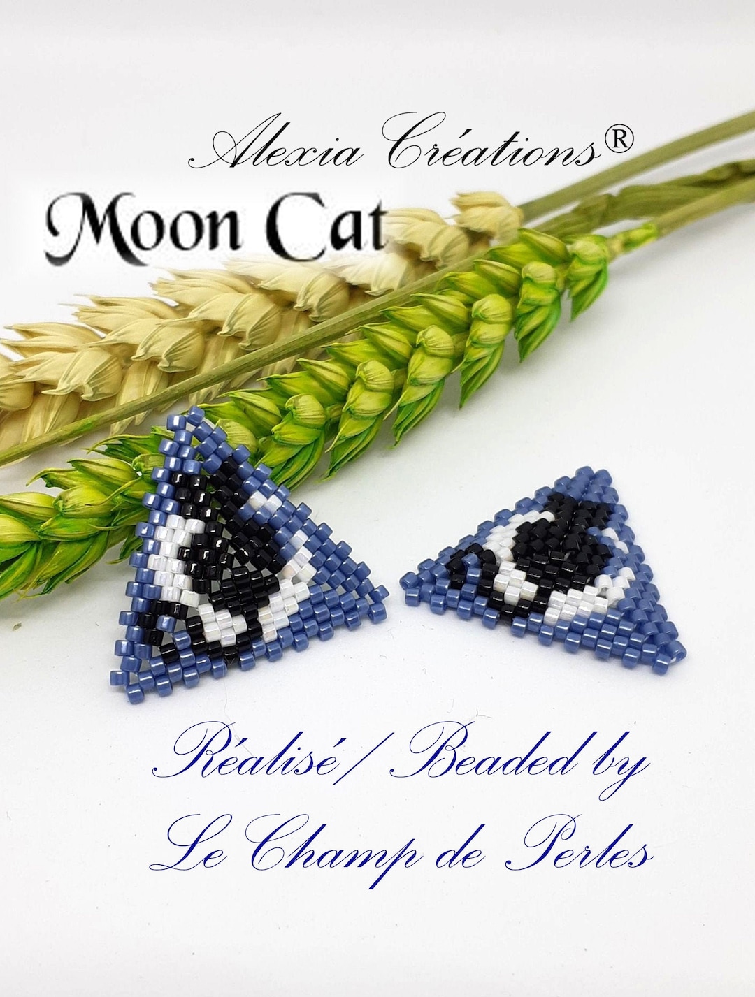 Little 3d Peyote Triangle Pattern - 10 Rows - Moon Cat - Etsy