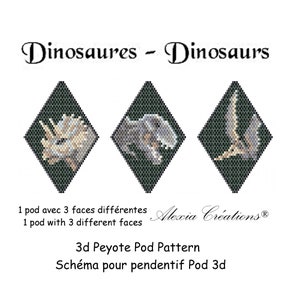 3d Peyote Pod Pattern - Dinosaurs - Etsy