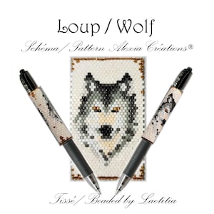 Peyote Pen Cover Pattern - Wolf - Etsy