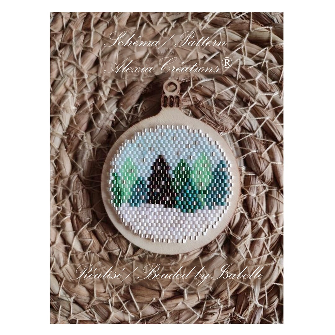 Fir Trees Medallion Brick Stitch Pattern - Etsy