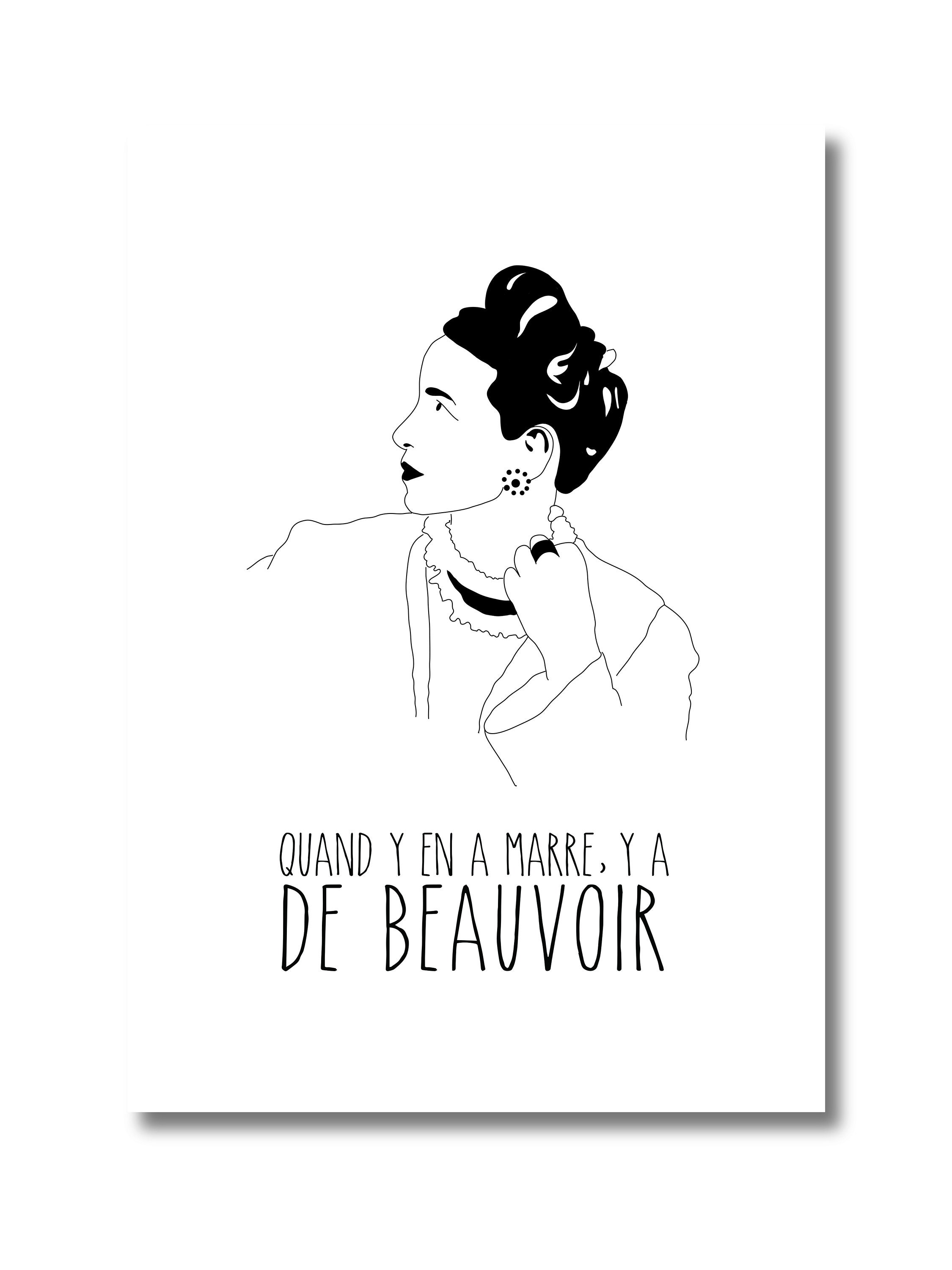 Simone De Beauvoir Portrait