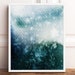 Aqua Abstract Watercolor Art Print Blue Green Modern Ocean Water Poster ...