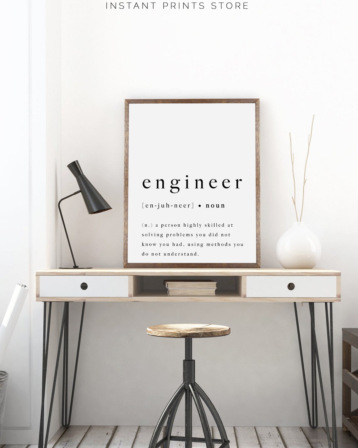 Engineer Definition Print University Graduation Poster Gift | Etsy