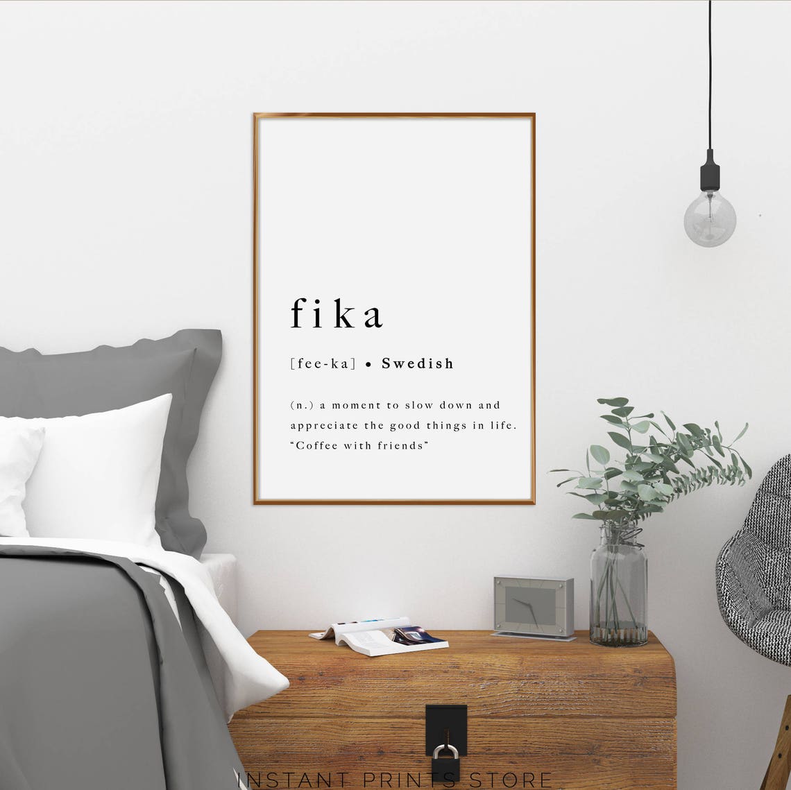Fika Swedish Quote Print Inspirational Printable Poster Sweden - Etsy UK