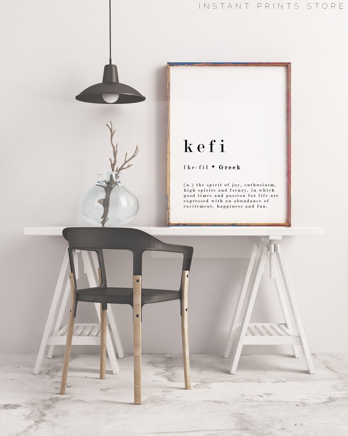 Kefi Greek Word Definition Printable Art Gift Office Wall | Etsy Canada