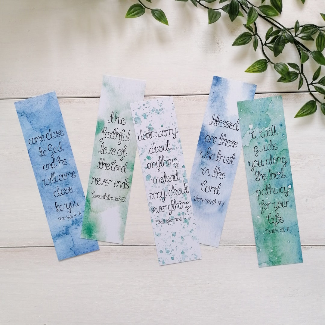 Christian Bookmark Set - Bible Verse Bookmarks - Christian Gift - Bible ...