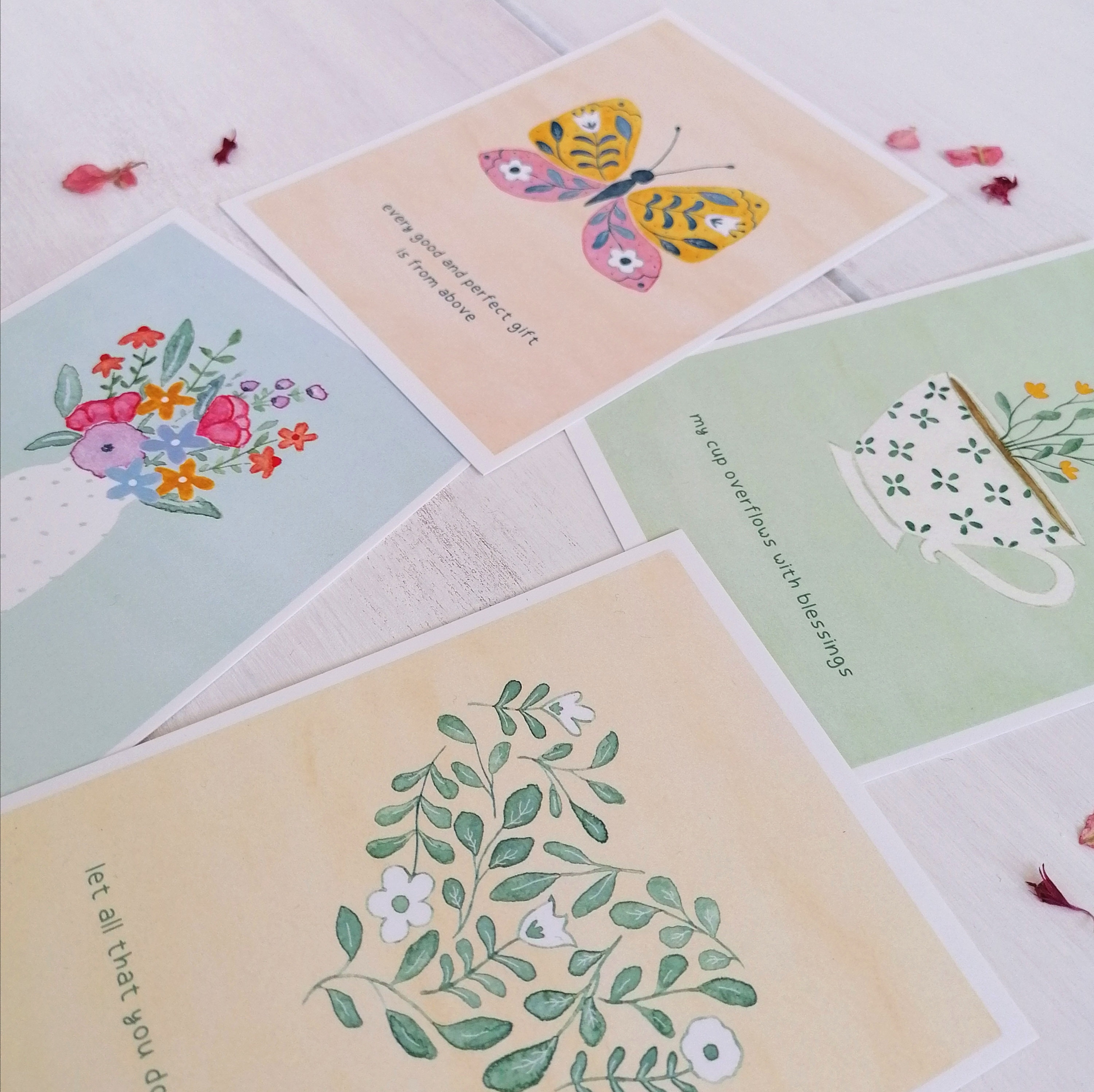 Set of 4 Bible Verse Postcards Christian Postcard Pack - Etsy