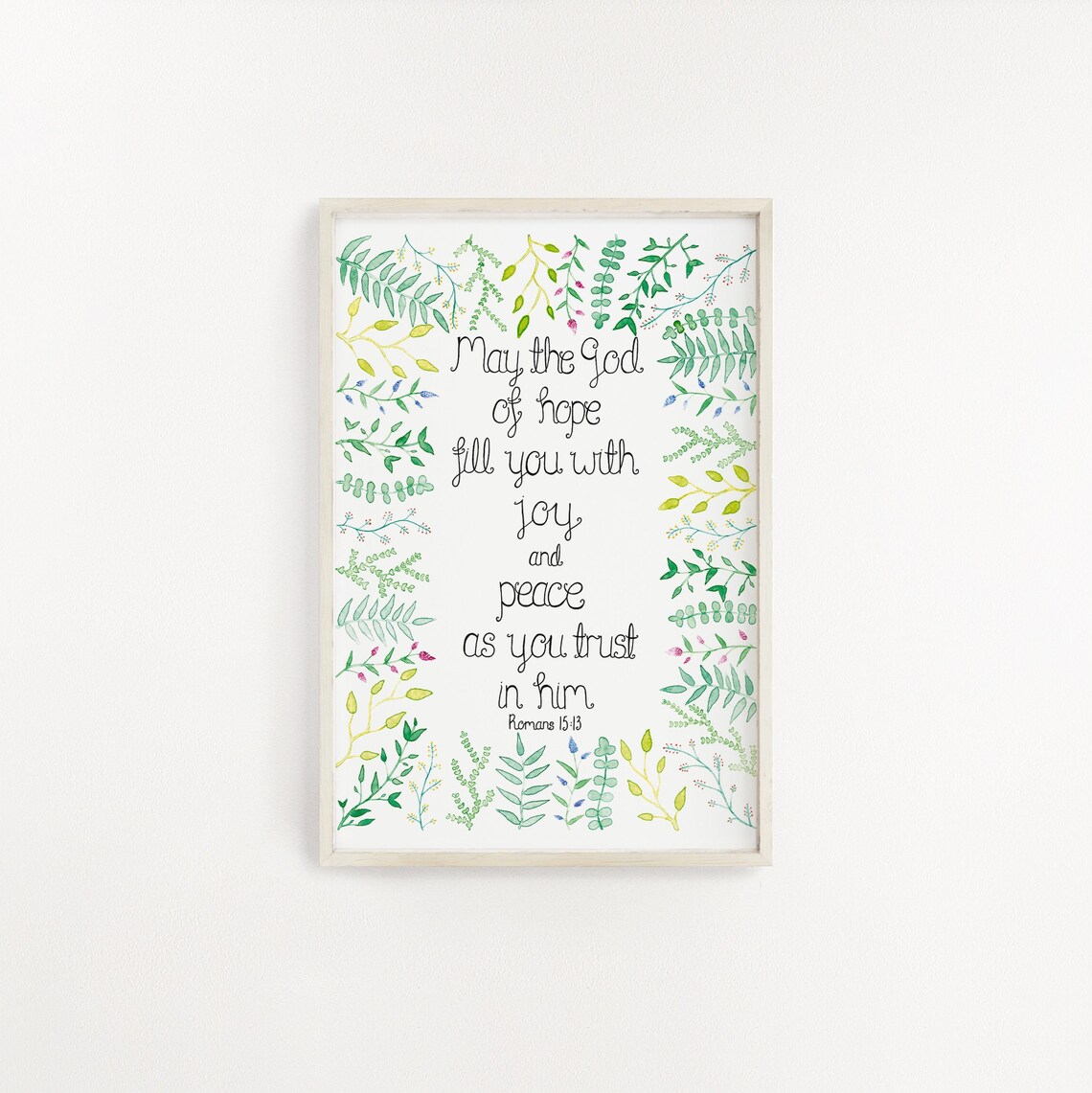 May the God of Hope Fill You With Joy and Peace Print Romans - Etsy