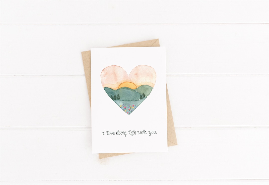 I Love Doing Life With You Card - Valentines Day Card for Him & Her ...