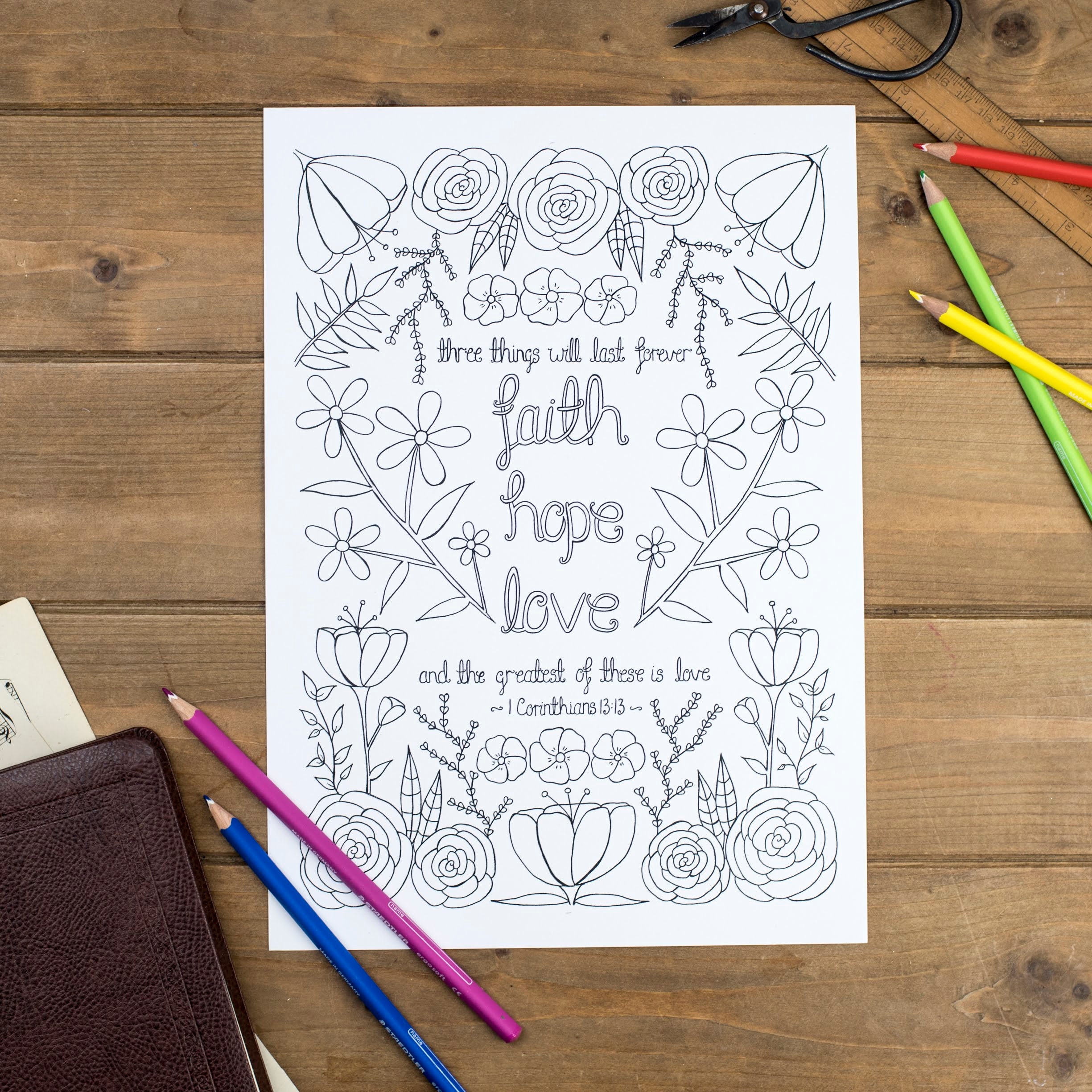 4 Bible Verse Colouring Pages Digital Download Christian - Etsy