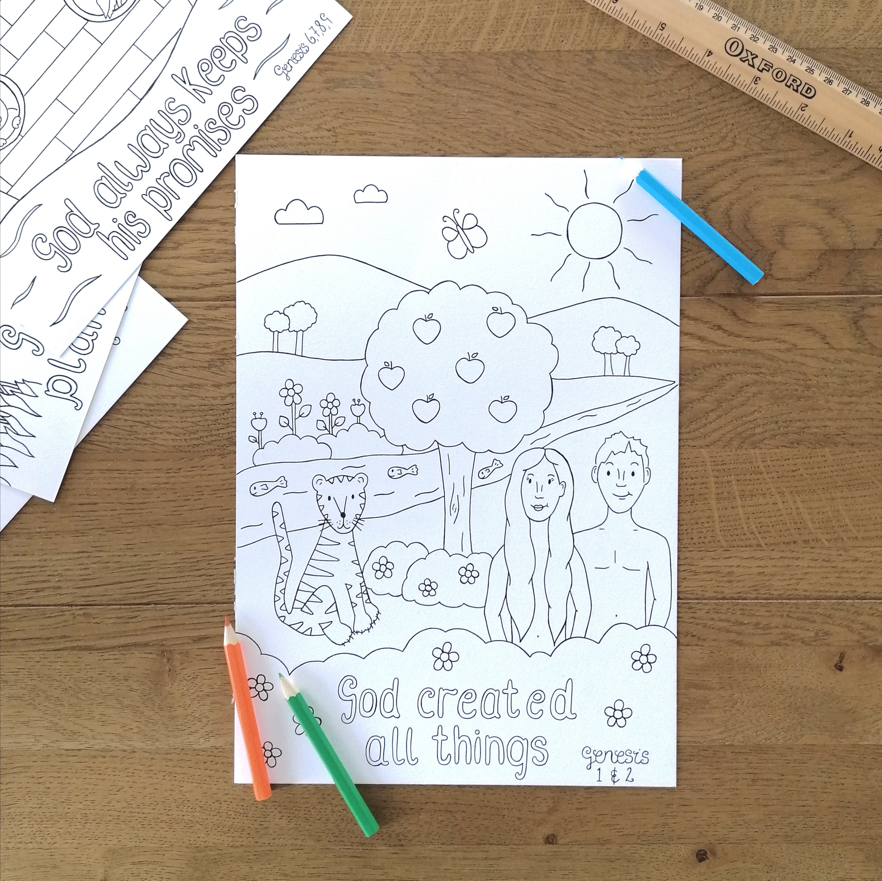 4 Bible Story Colouring Pages Digital Download Christian - Etsy