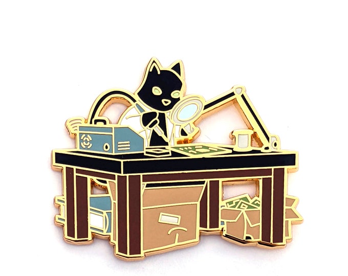 Electrical Engineering Cat Hard Enamel Pin - Scientist Cat Pin ...