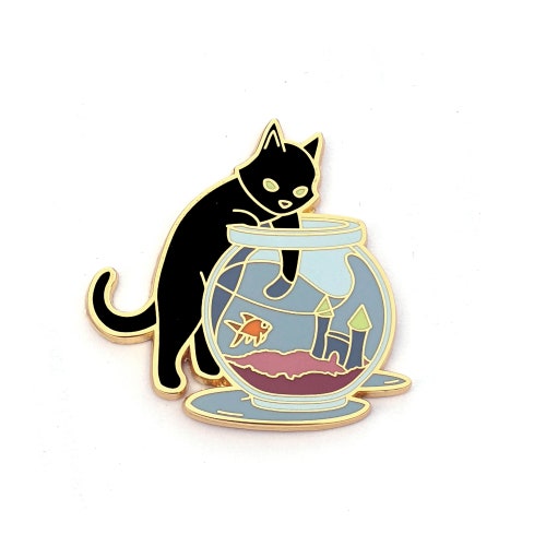 Astronaut Cat Hard Enamel Pin - Etsy
