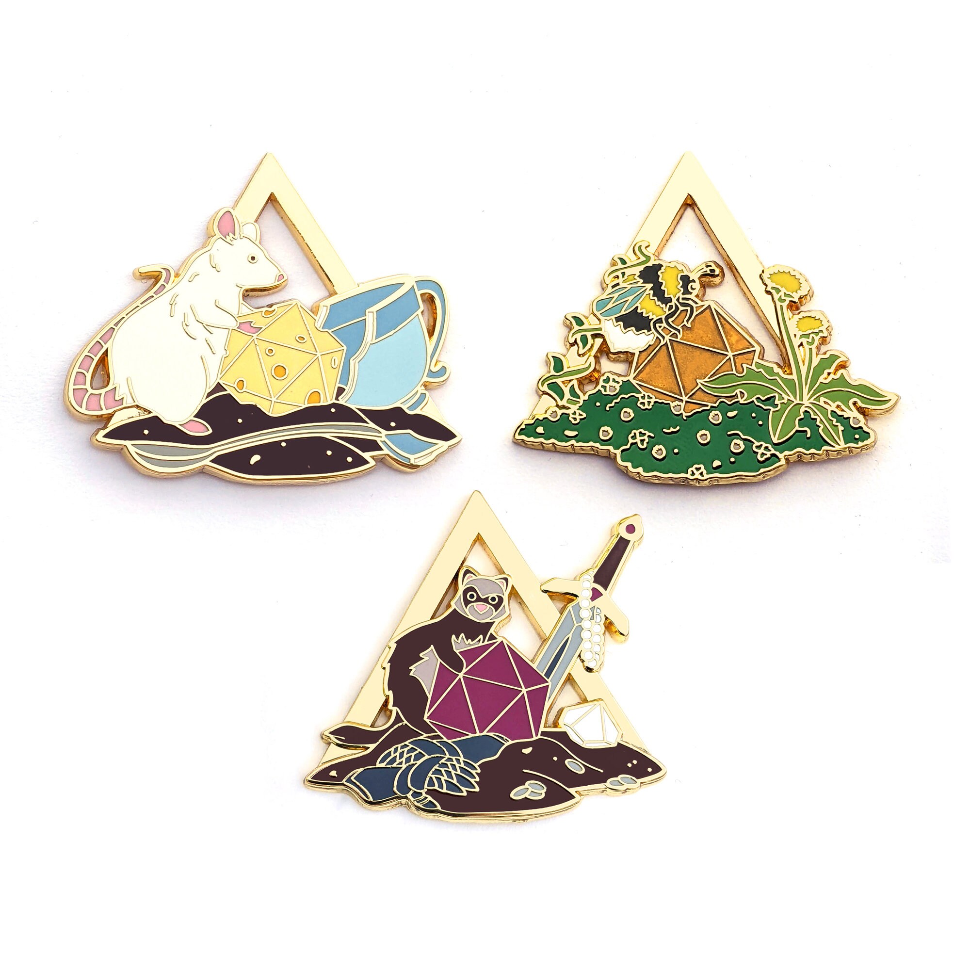 Raccoon With D20 Pin Trash Rolls RPG Pin Hard Enamel Pin - Etsy