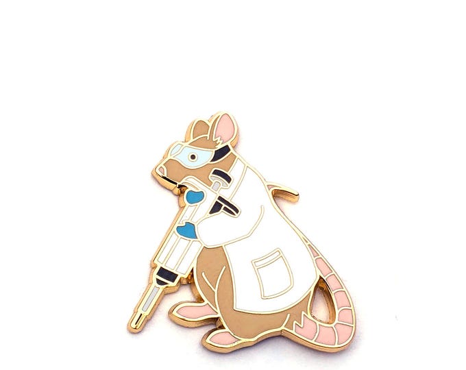 Lab Rat in A White Lab Coat Sticker, Sticker for Water Bottles, Laptop ...