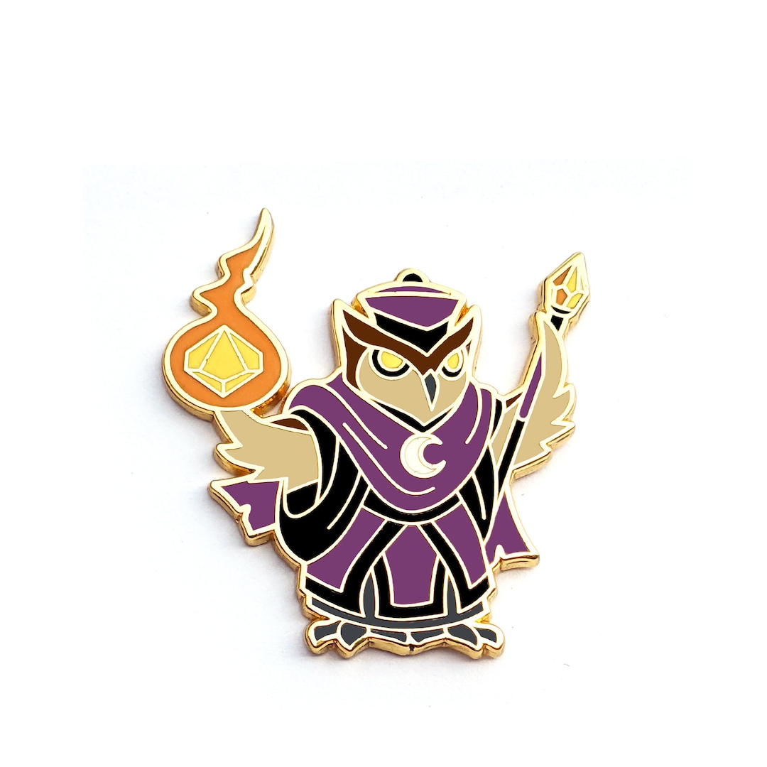 Wizard Class - RPG Owl S3 - Hard Enamel Pin - Etsy