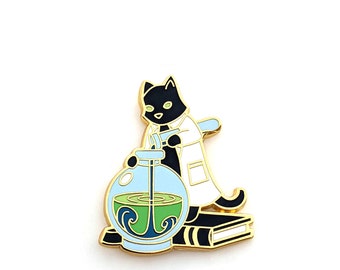 Electrical Engineering Cat Hard Enamel Pin Scientist Cat Pin Soldering ...