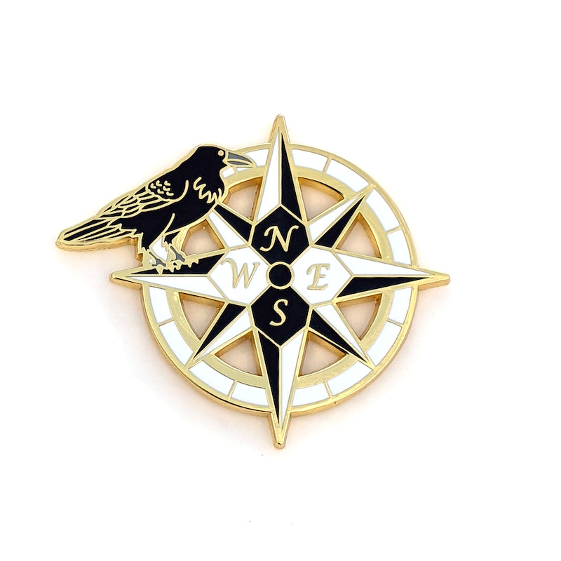 Raven Enamel Pin - Etsy