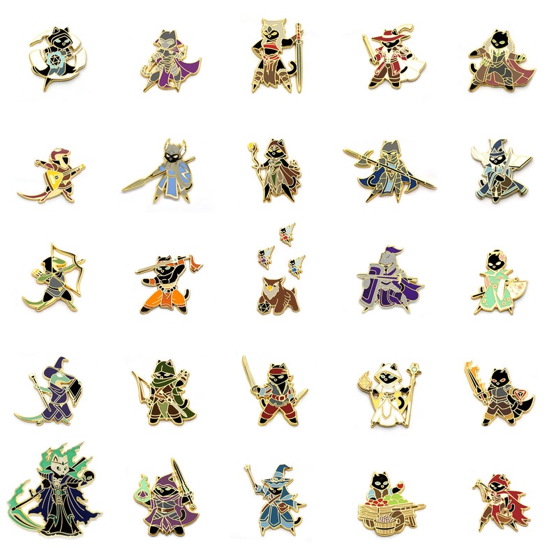 Warlock Class RPG Black Cat Hard Enamel Pin | Etsy