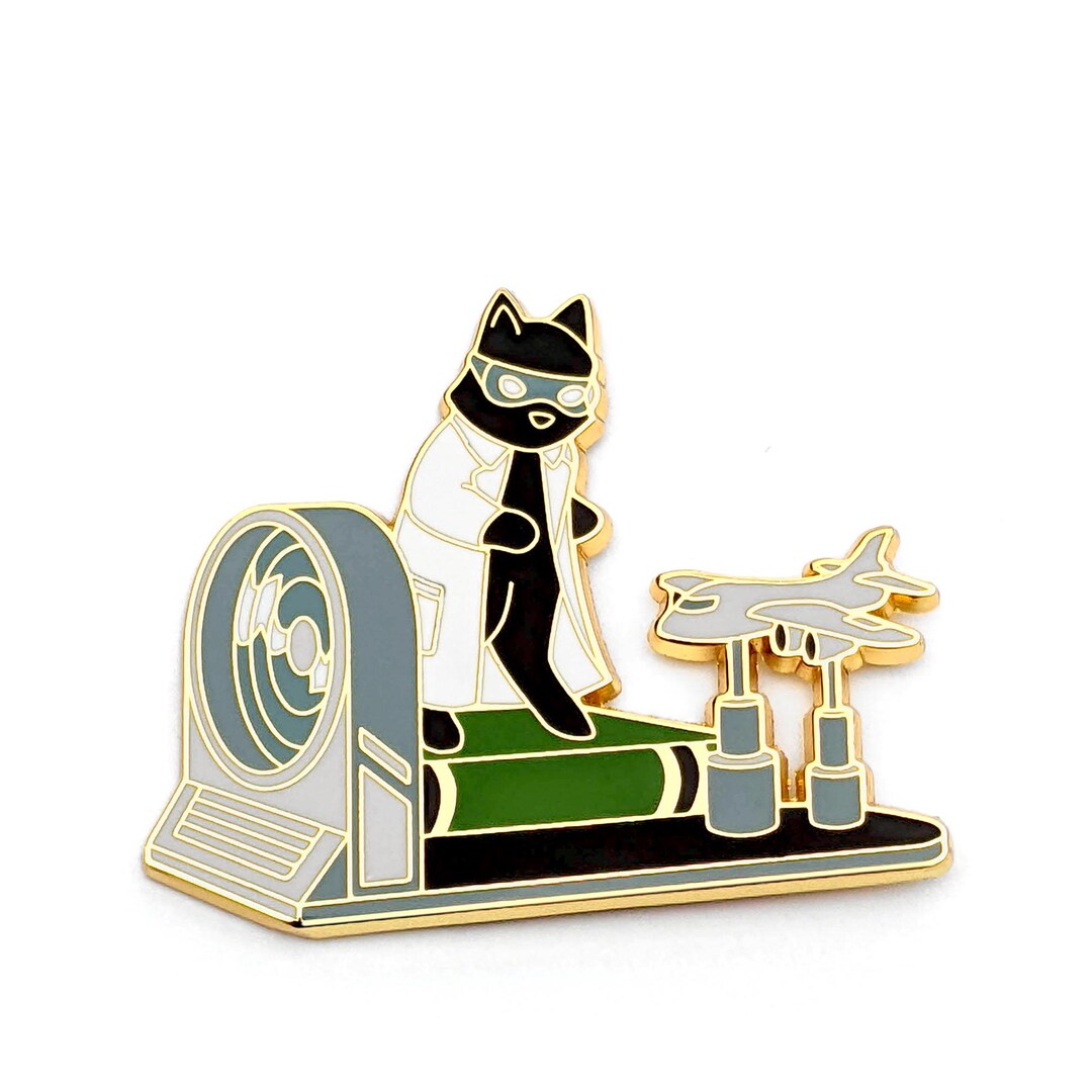 Aerospace Engineering Cat Hard Enamel Pin - Airplane Cat Pin - Plane ...