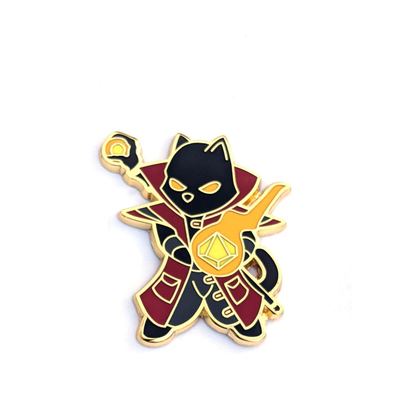 Sorcerer Class fire RPG Black Cat S1 Hard Enamel Pin - Etsy