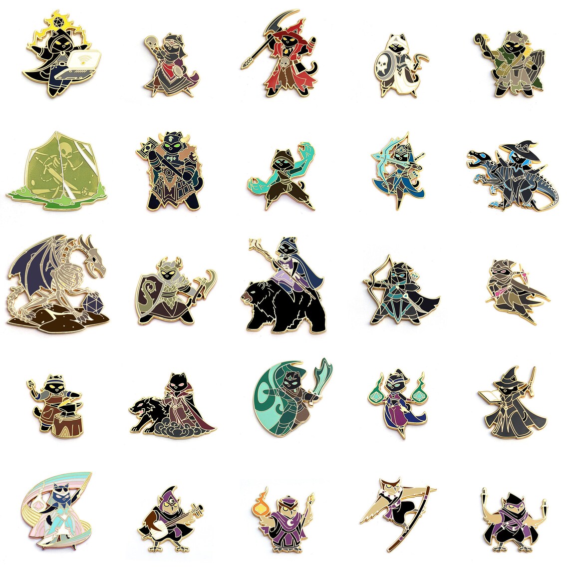 Rainbow Fairy Warlock Class RPG Black Cat S3 Hard Enamel - Etsy