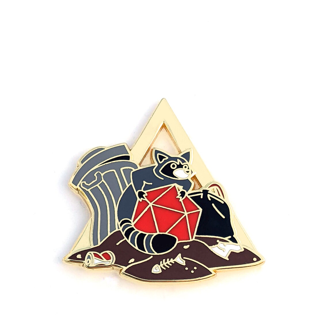 Raccoon With D20 Pin Trash Rolls RPG Pin Hard Enamel Pin - Etsy