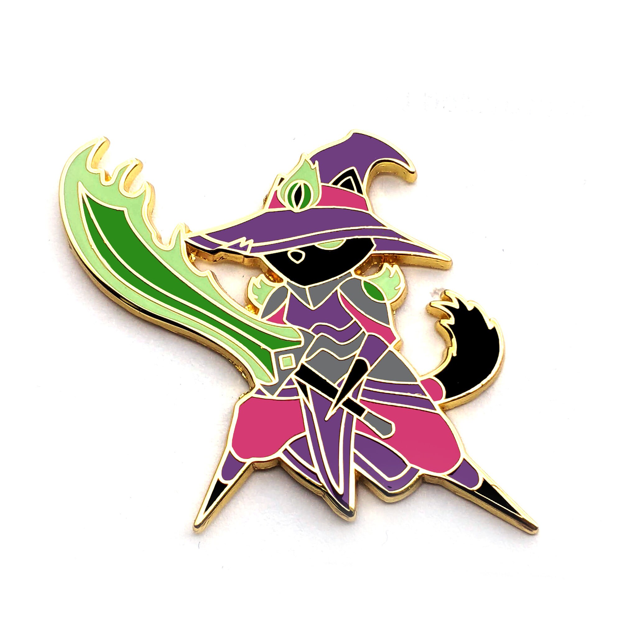 Witch Knight Eldritch Fighter - RPG Black Cat - Hard Enamel Pin - Etsy