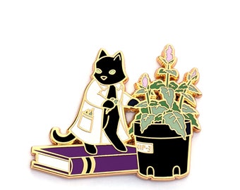 Electrical Engineering Cat Hard Enamel Pin Scientist Cat Pin Soldering ...