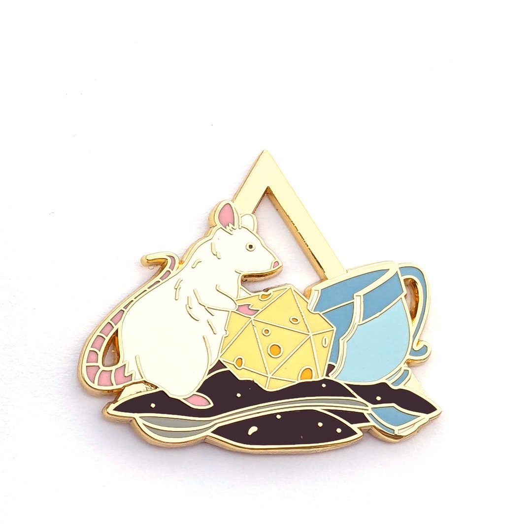 Fancy Rat With D20 Pin Trash Rolls RPG Pin Hard Enamel Pin - Etsy