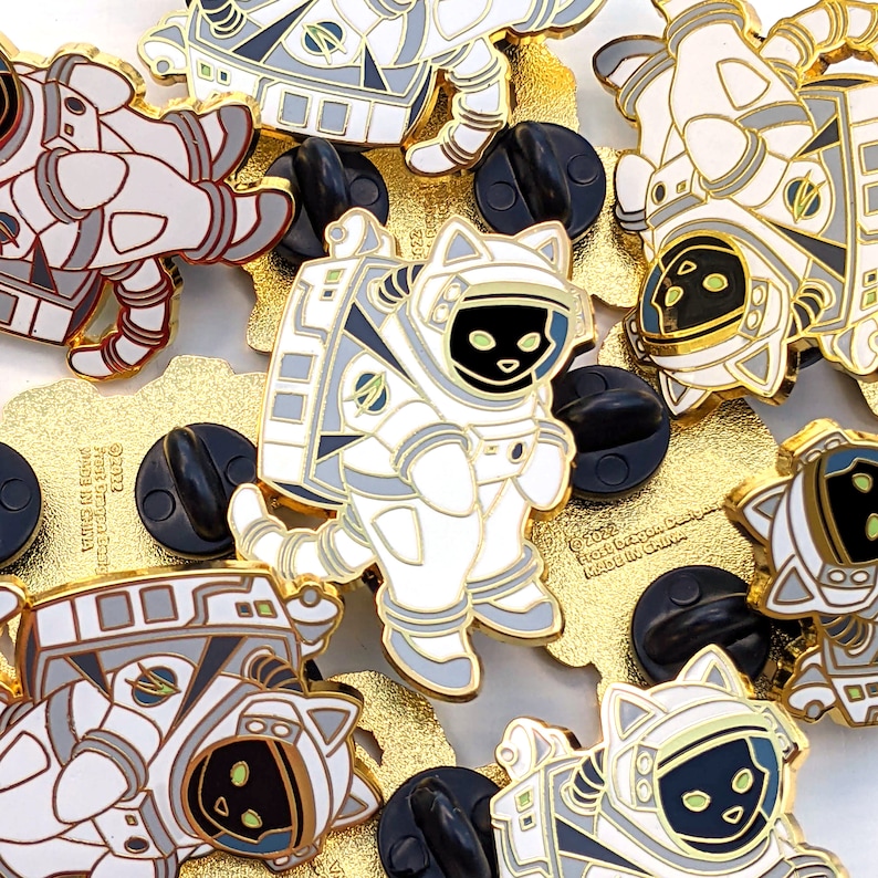 Astronaut Cat Hard Enamel Pin - Etsy