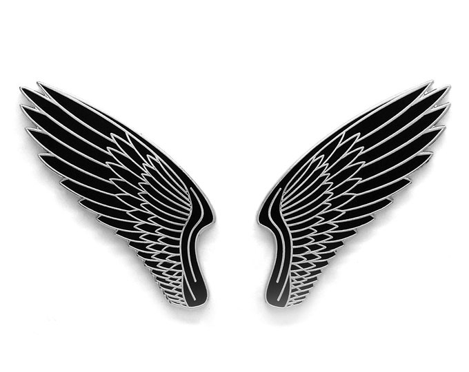 Black Wing Hard Enamel Pin Set - Etsy