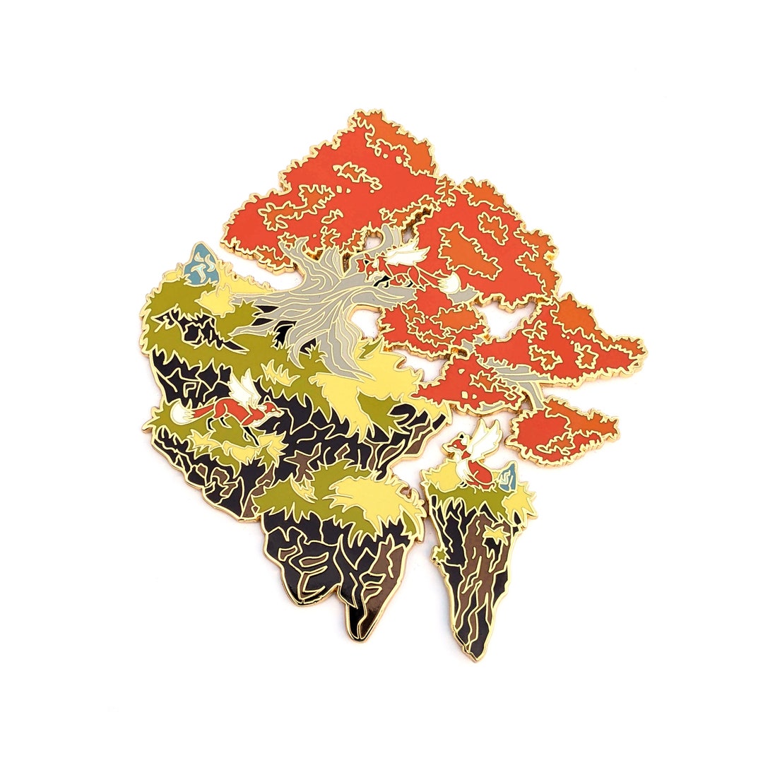 LE 100 Sky Fox Island - Hard Enamel Pin Set - Etsy
