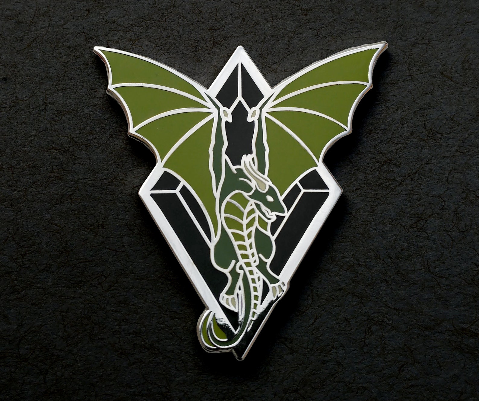 Flying Dragon Hard Enamel Pin Wyvern Pin Fantasy Pin Dragon - Etsy