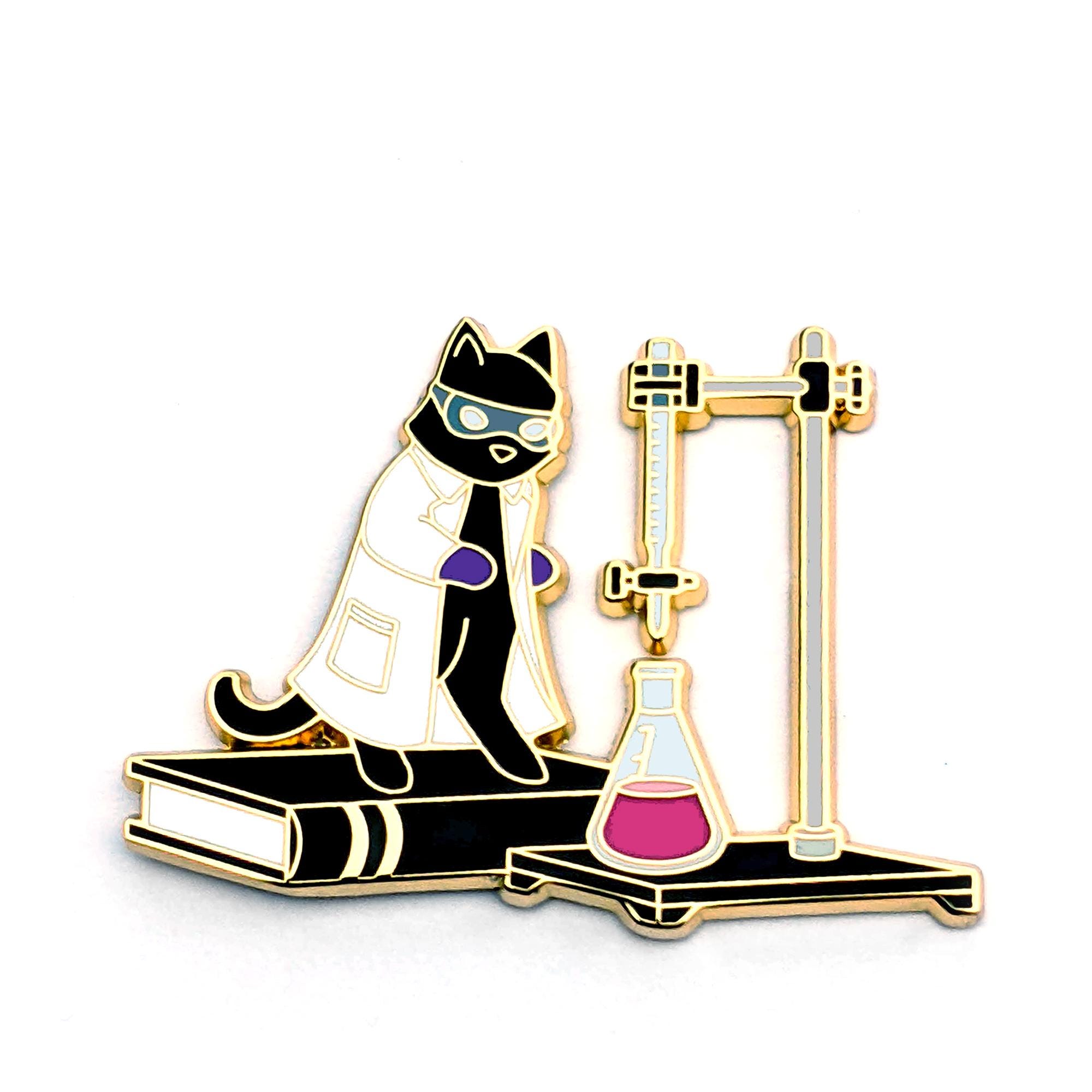 Titration Chemistry Cat Hard Enamel Pin - Scientist Cat - Etsy