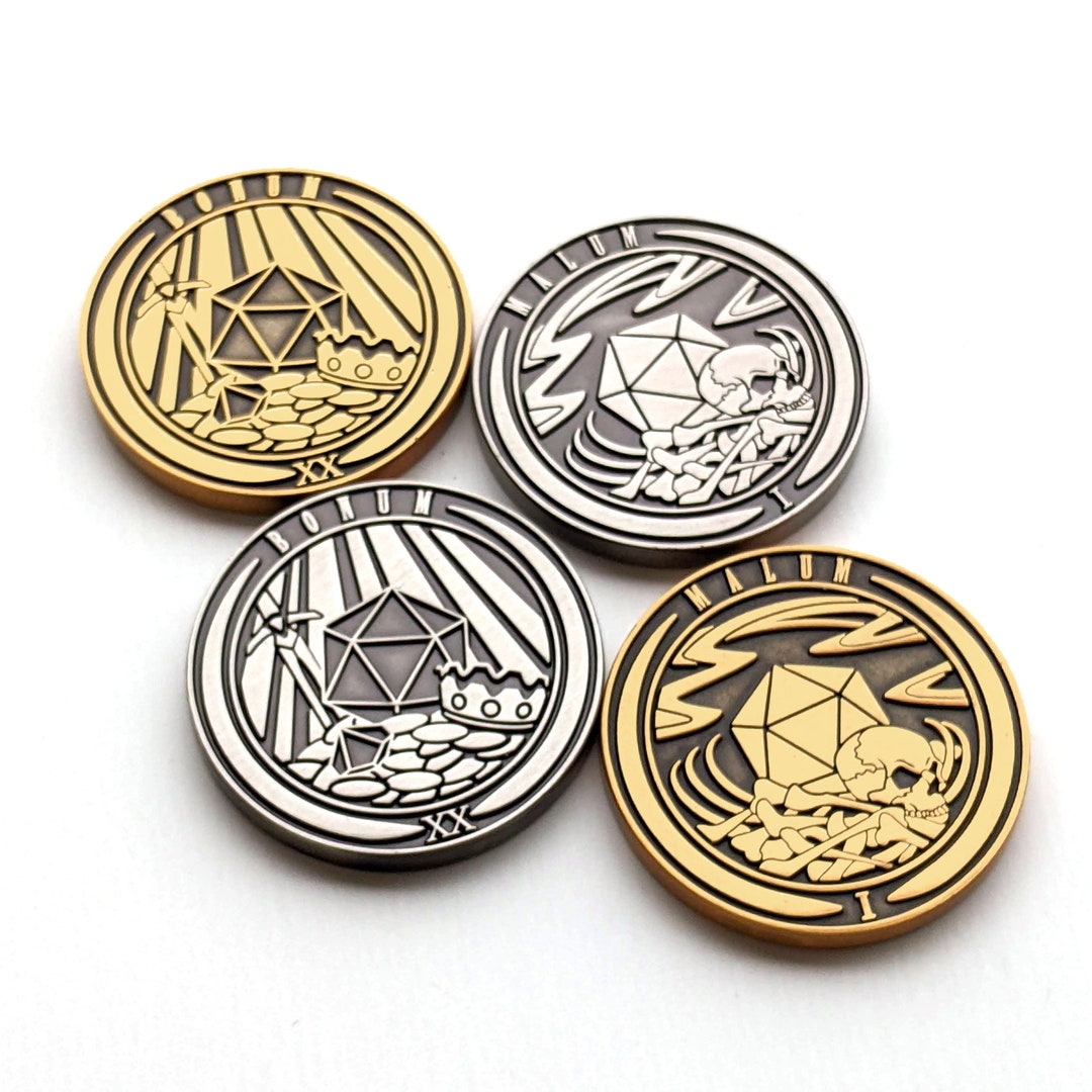 D20 Coin Bonum Malum TTRPG Challenge Coin - Etsy