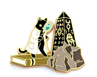 Electrical Engineering Cat Hard Enamel Pin Scientist Cat Pin Soldering ...