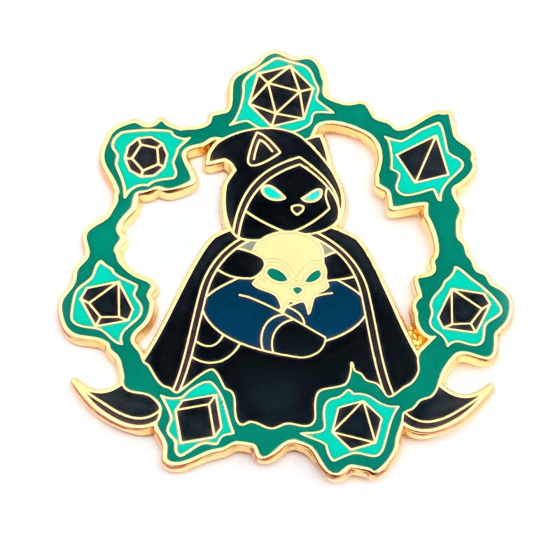 Dnd Cat Enamel Pins - Etsy
